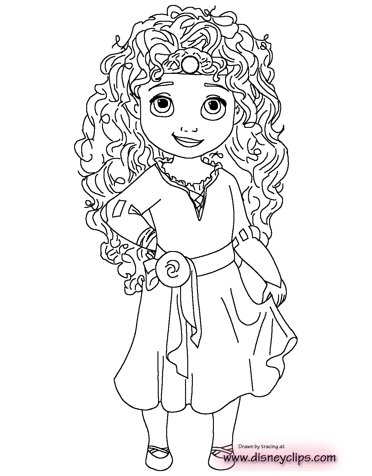 Baby Princess Coloring Page | BubaKids.com