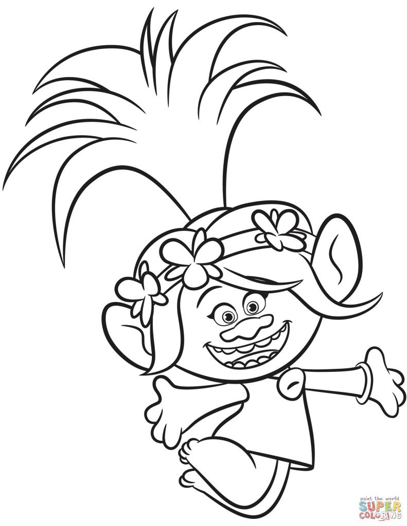 Baby Princess Poppy Coloring Page | BubaKids.com