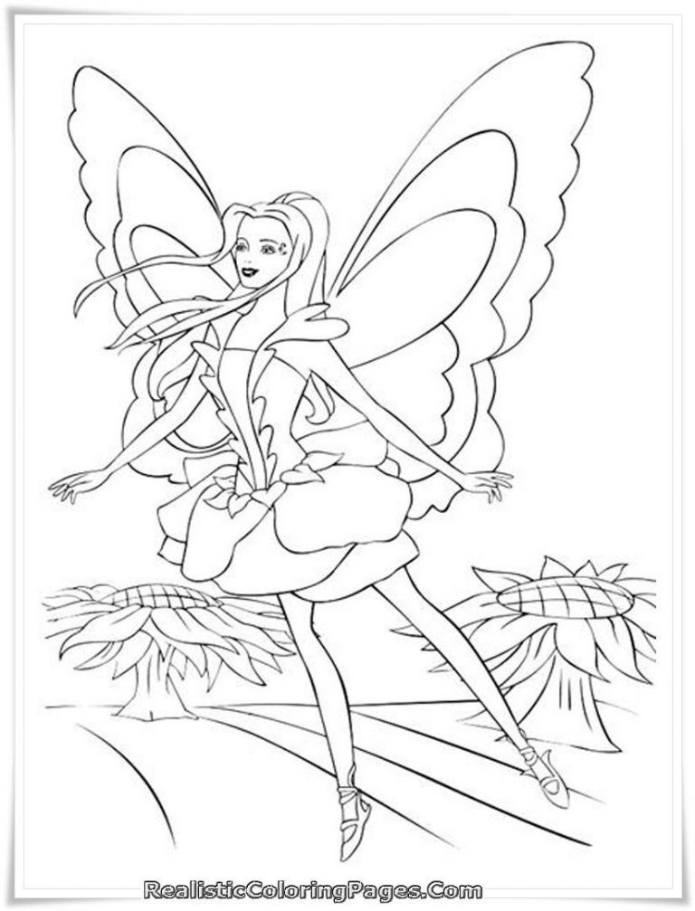 Colouring Pages Barbie Princess Power | BubaKids.com