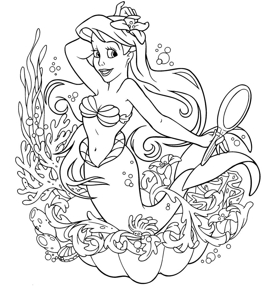 Big Disney Princess Coloring Pages | BubaKids.com
