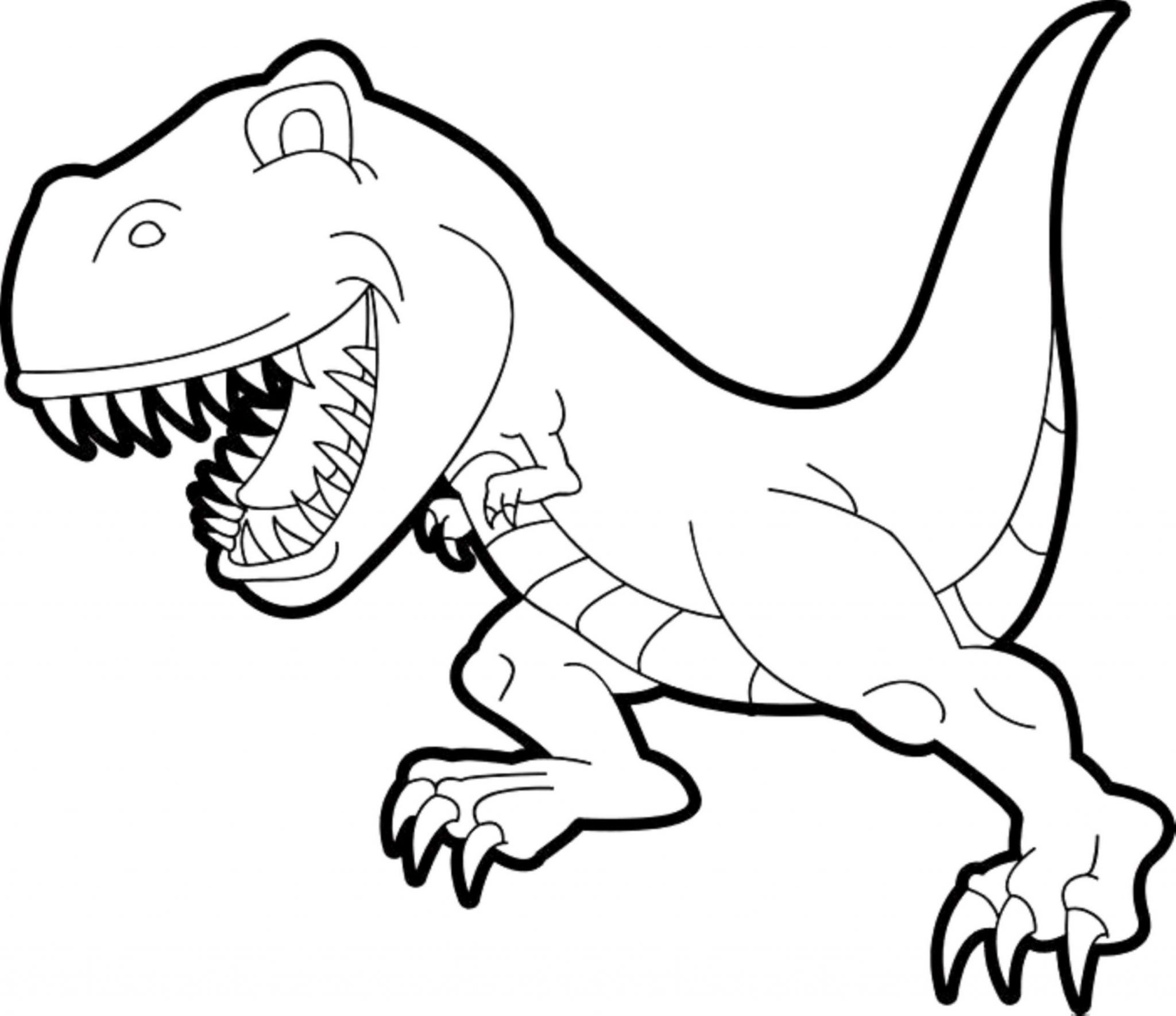 Realistic T-rex Coloring Pages | BubaKids.com