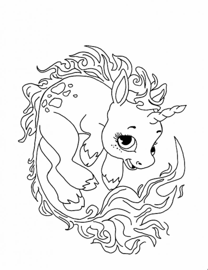 Coloring Pages Of Baby Unicorns | BubaKids.com