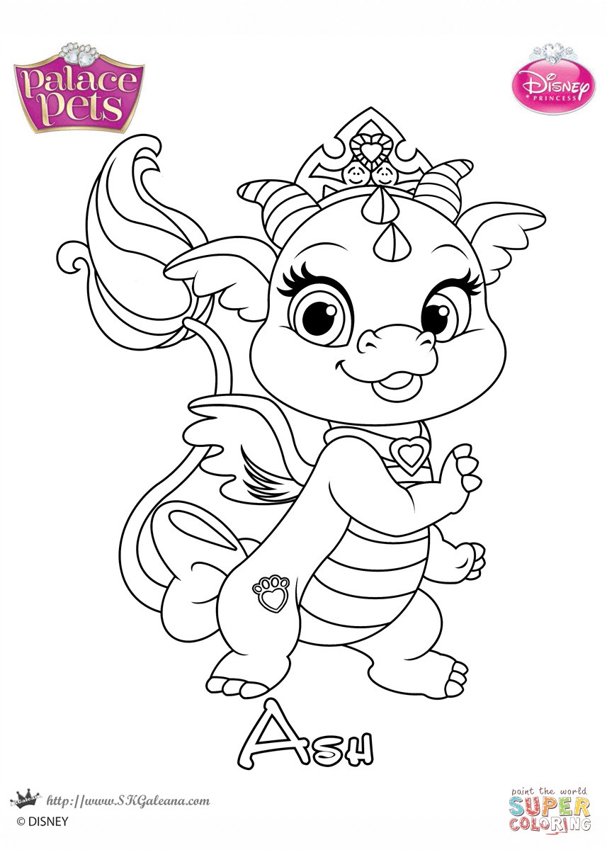 Coloring Pages Of Princess Pets | BubaKids.com