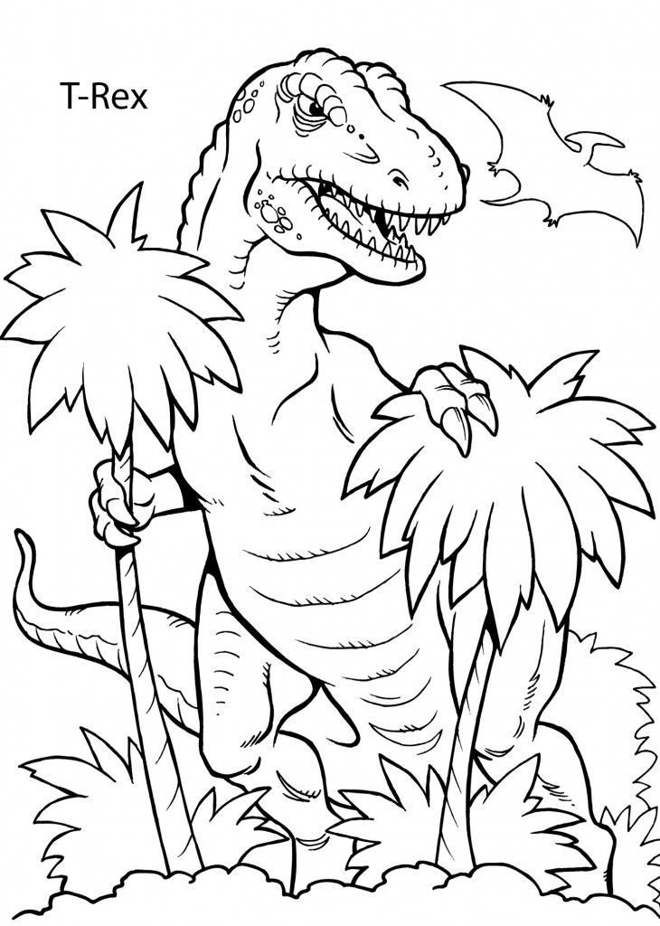 Coloring T Rex | BubaKids.com