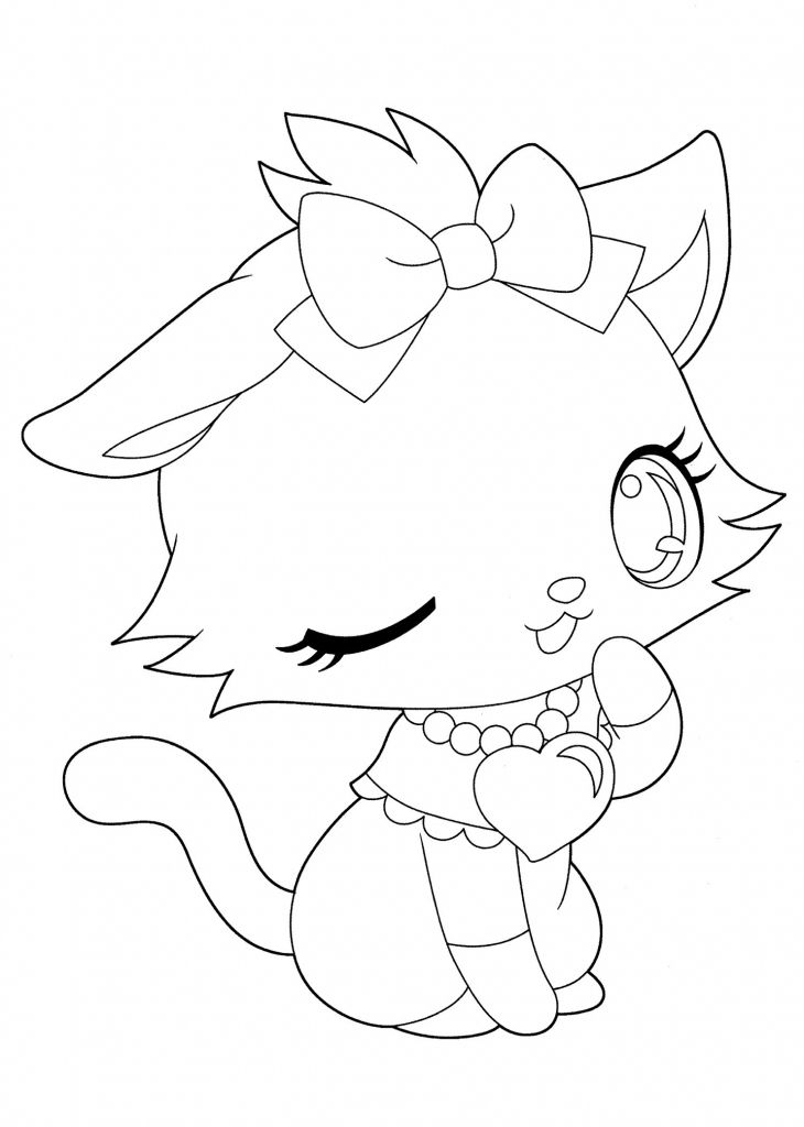 Cute Cat Coloring Pages | BubaKids.com