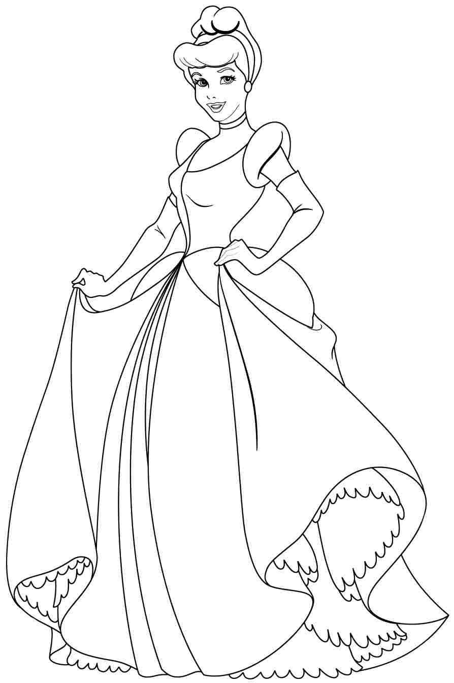 Disney Princess Coloring Pages Cinderella | BubaKids.com