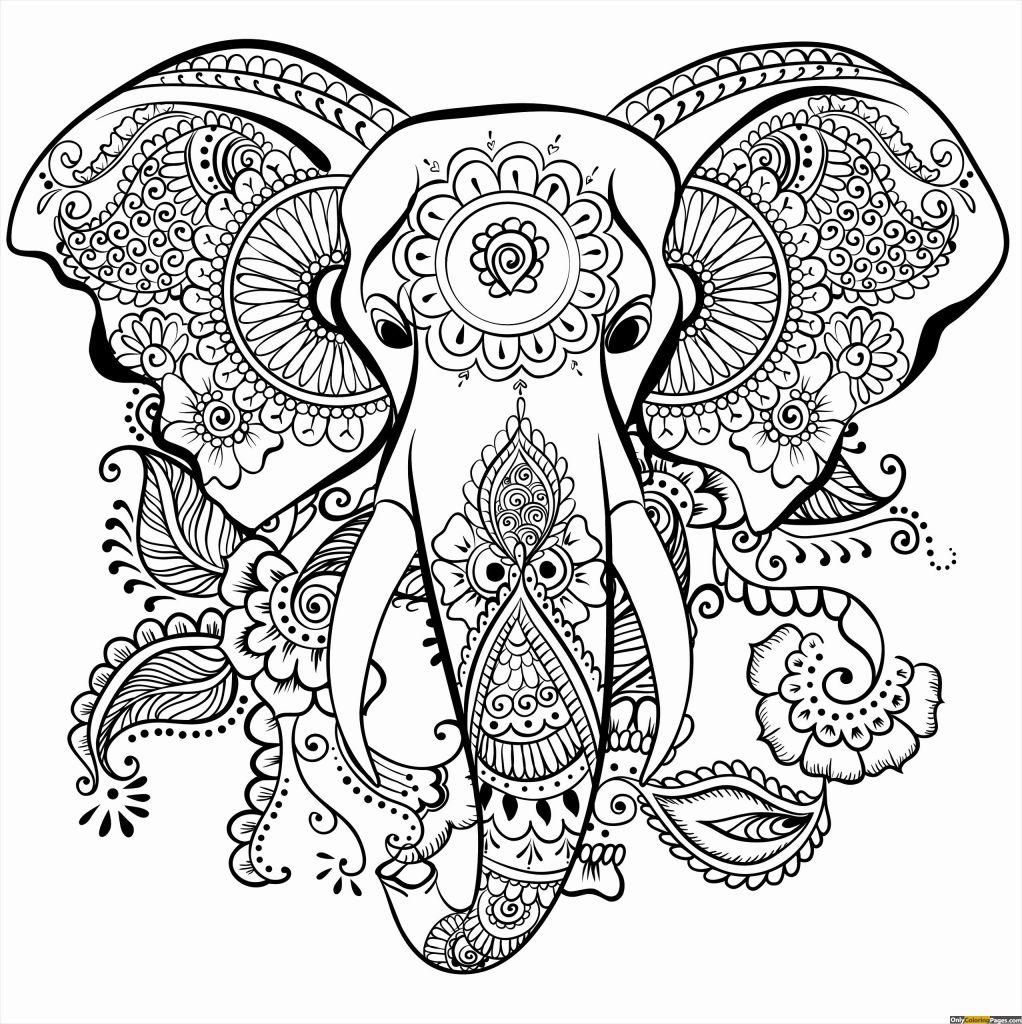 Elephant Mandala Coloring Pages | BubaKids.com
