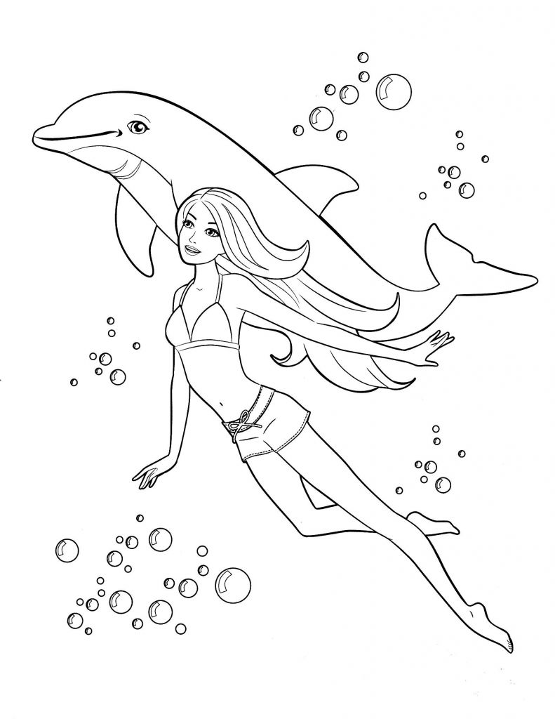 Full Size Barbie Coloring Pages | BubaKids.com