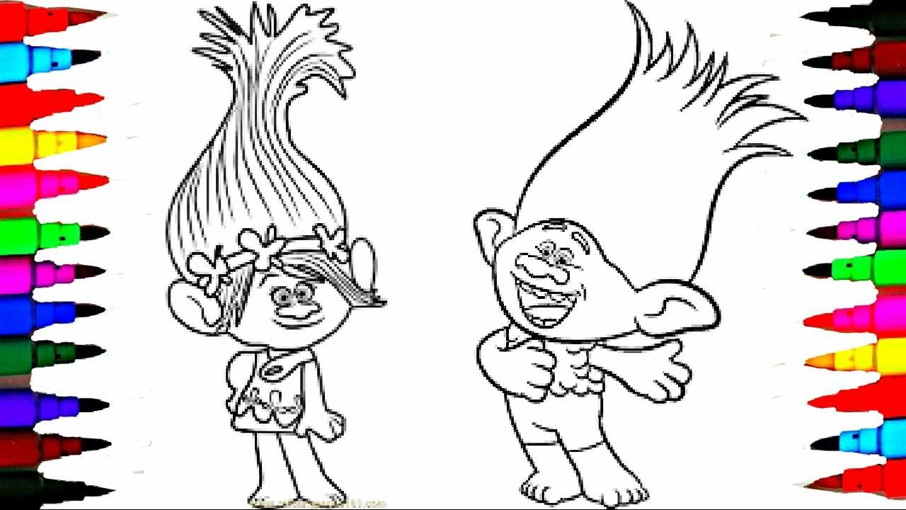 Happy Branch Trolls Coloring Pages | BubaKids.com