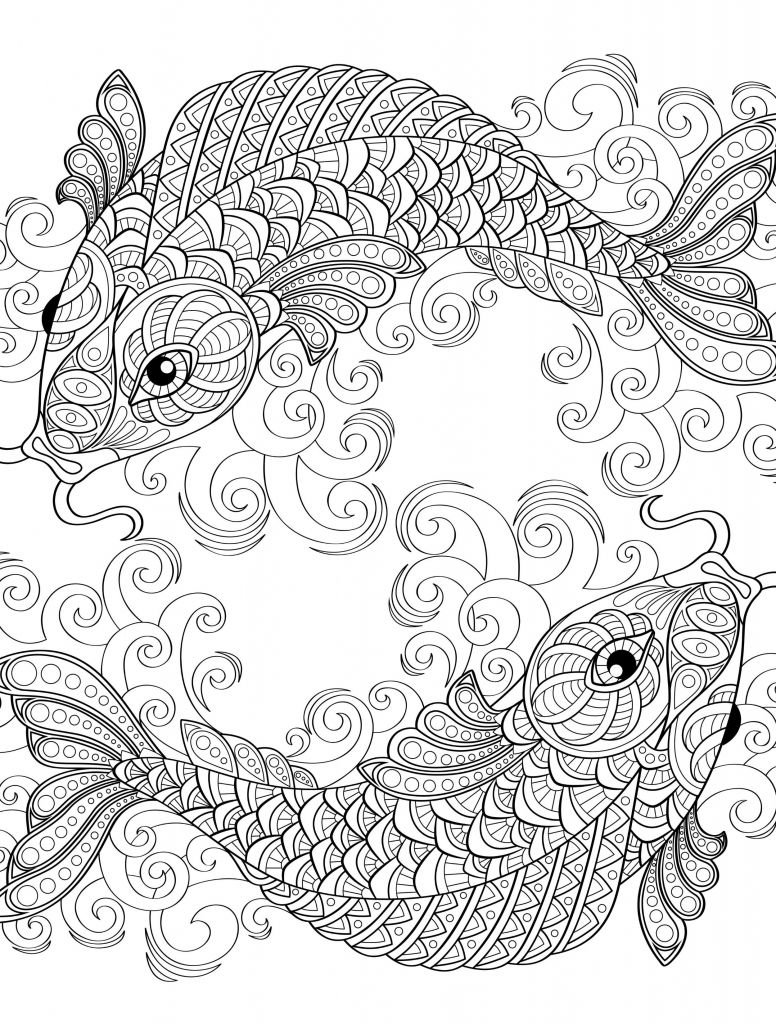 Koi Fish Coloring Pages | BubaKids.com