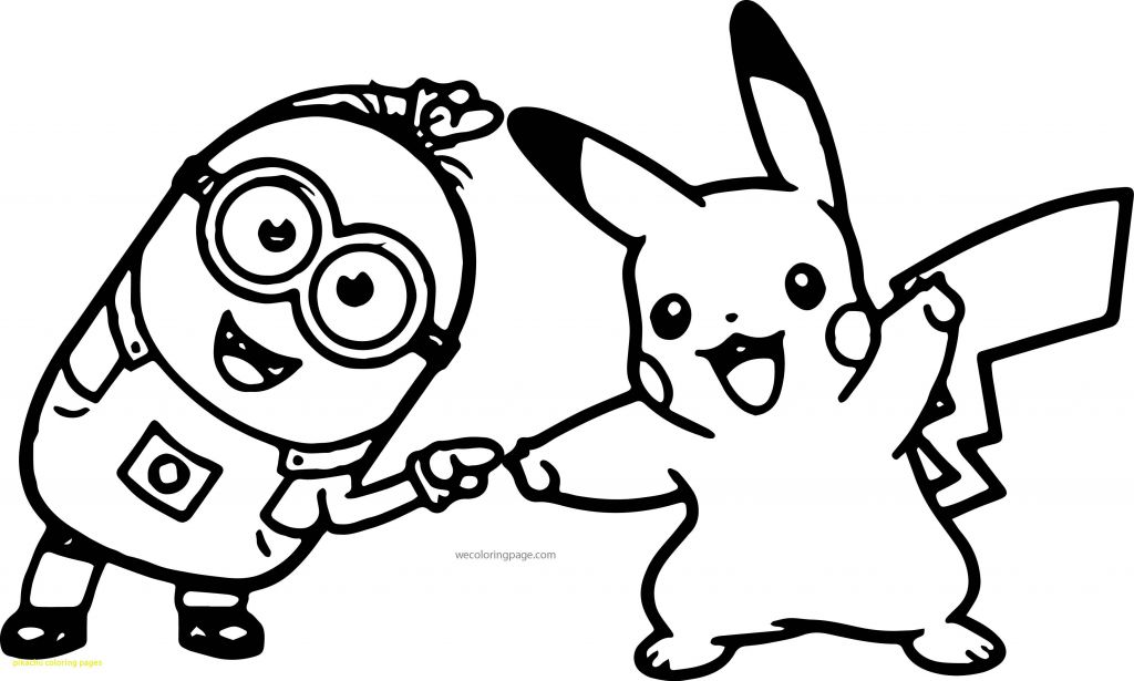 Minion and Pikachu Coloring Page | BubaKids.com