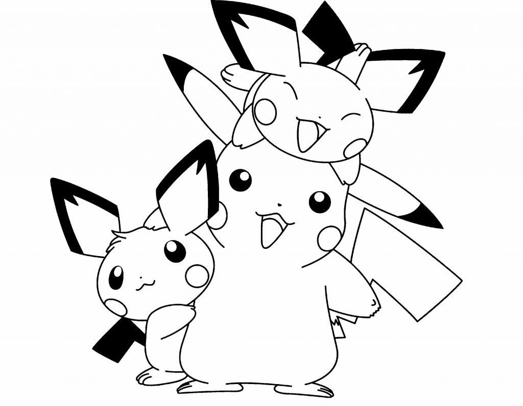 Surfing Pikachu Coloring Page | BubaKids.com