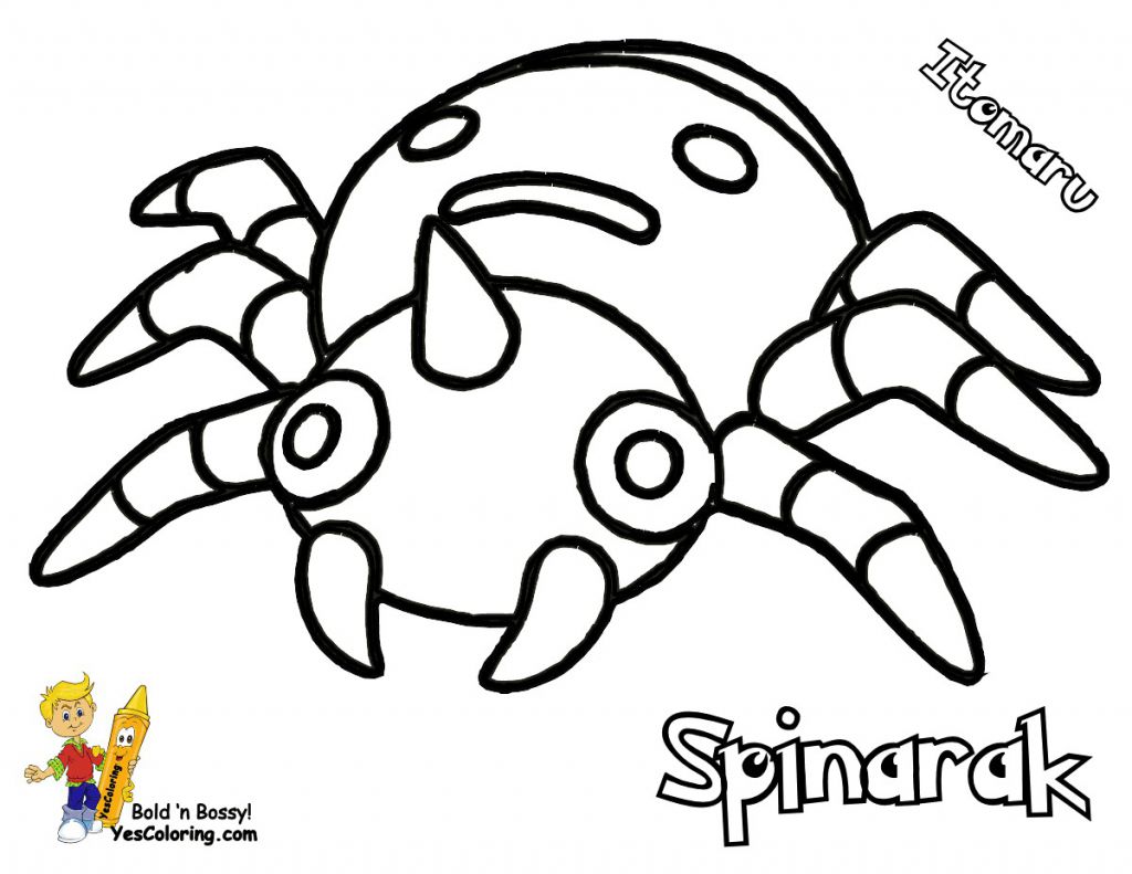 Pokemon Coloring Pages Ariados | BubaKids.com