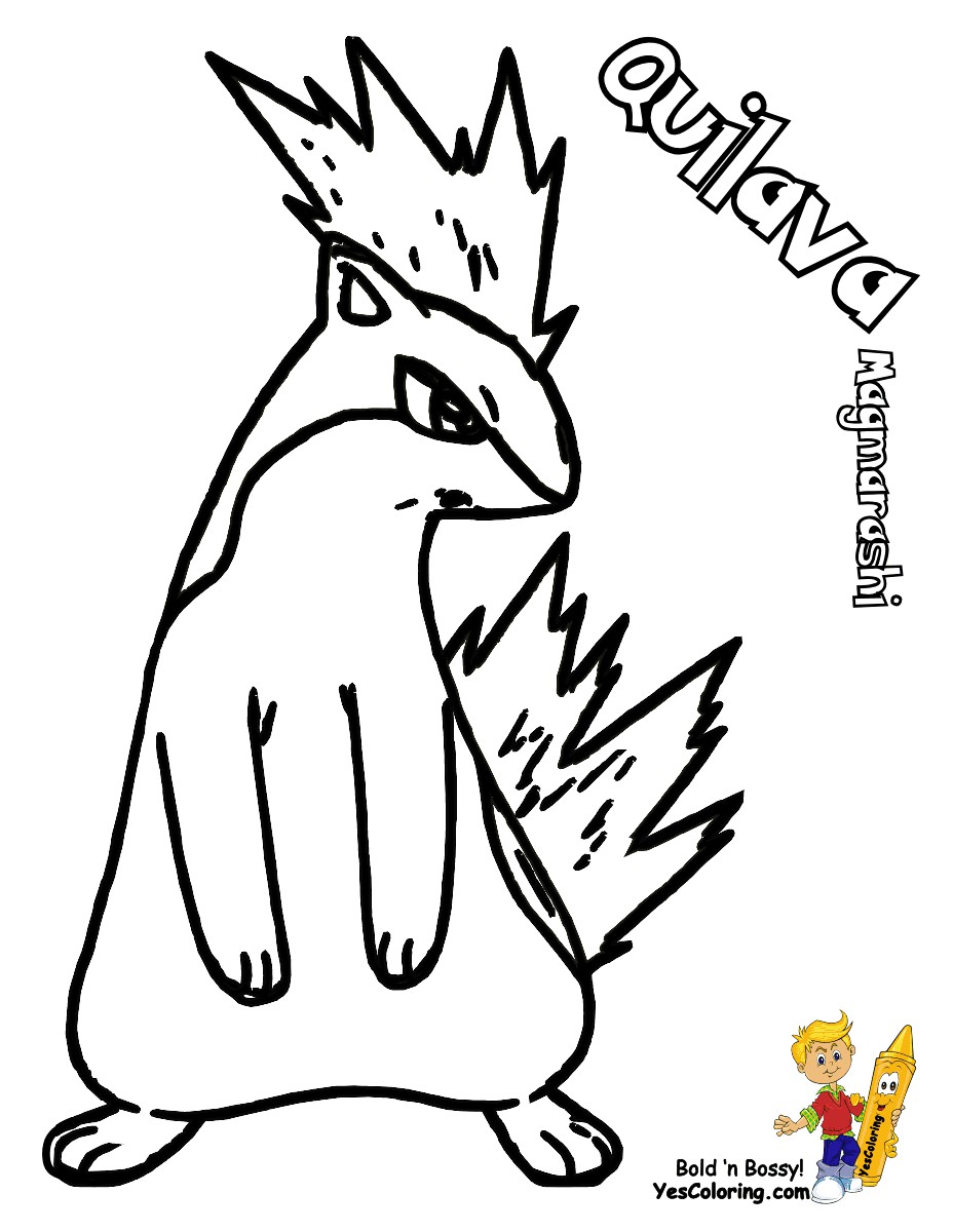 Pokemon Coloring Pages Bayleef | BubaKids.com