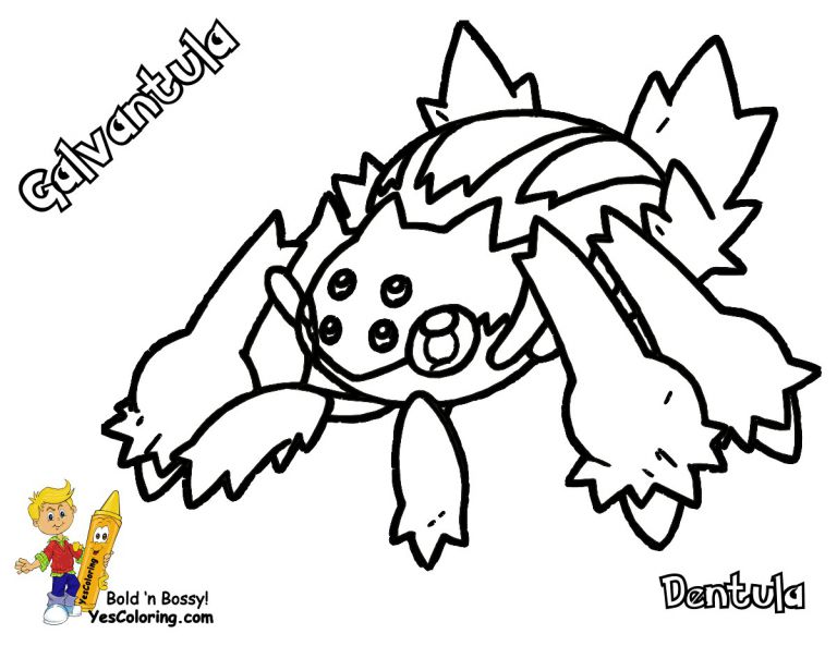 Pokemon Coloring Pages Joltik | BubaKids.com