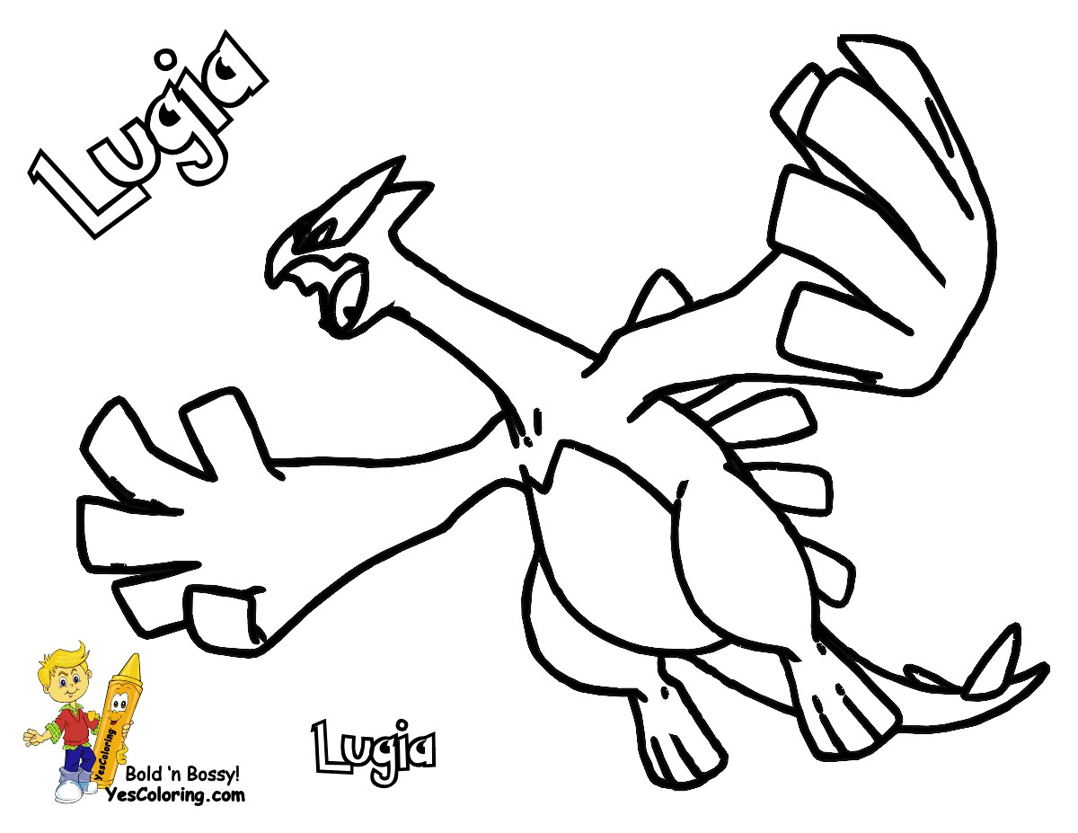 Pokemon Coloring Pages Lugia | BubaKids.com