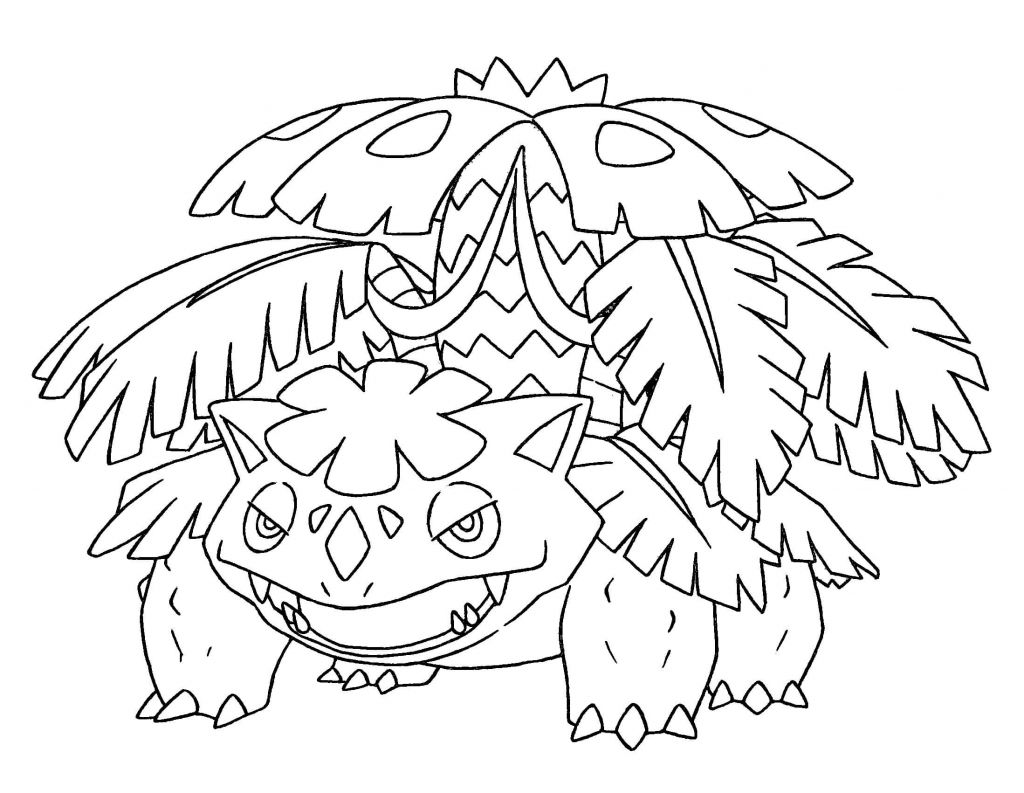 Pokemon Coloring Pages Mega Venusaur | BubaKids.com