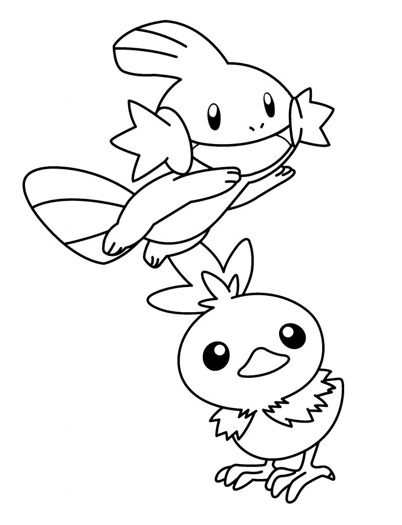 Pokemon Coloring Pages Mudkip | BubaKids.com