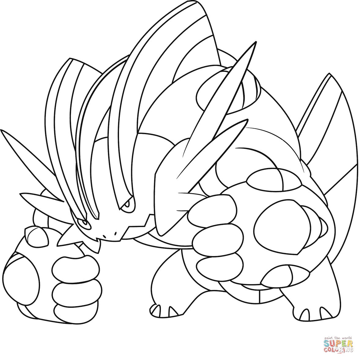 Pokemon Coloring Pages Swampert | BubaKids.com