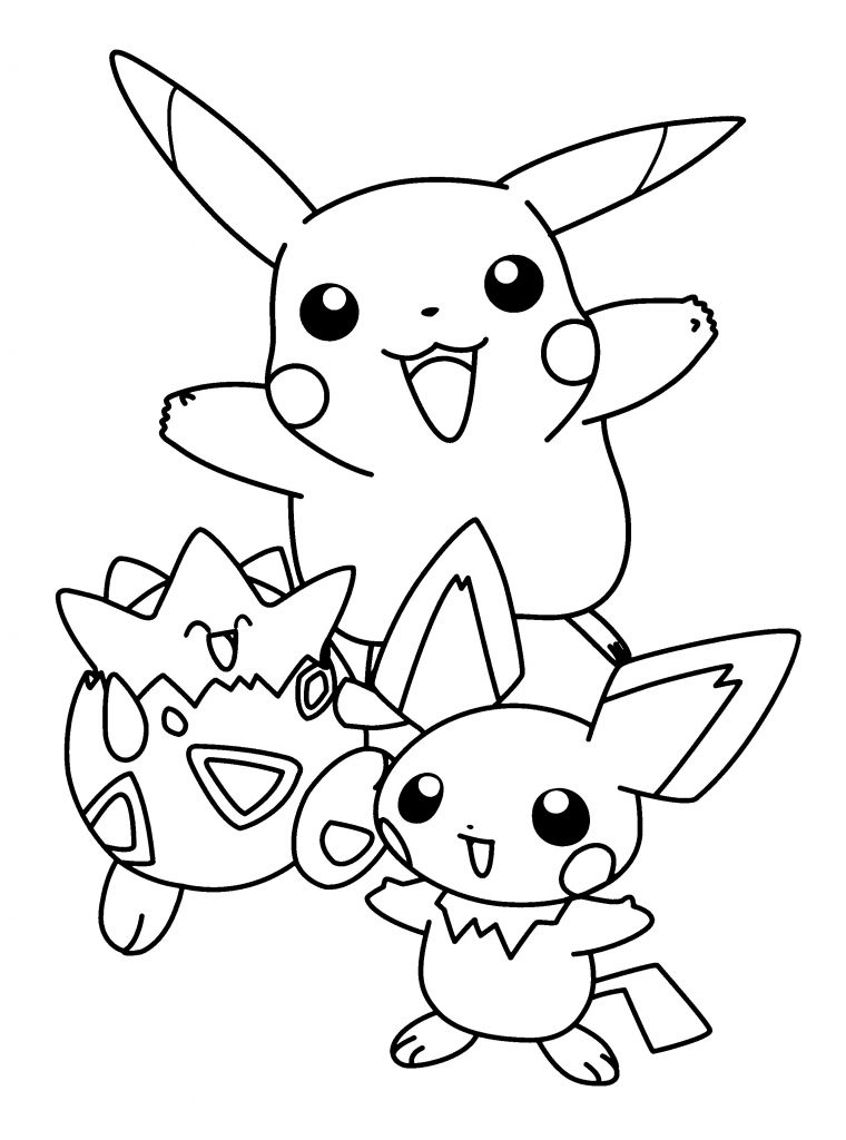 Pokemon Friends Coloring Pages | BubaKids.com