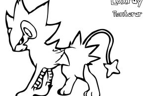 Pokemon Luxray Coloring Pages Sketch Coloring Page