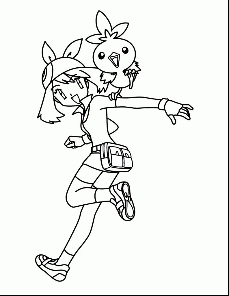 Pokemon May Coloring Pages | BubaKids.com