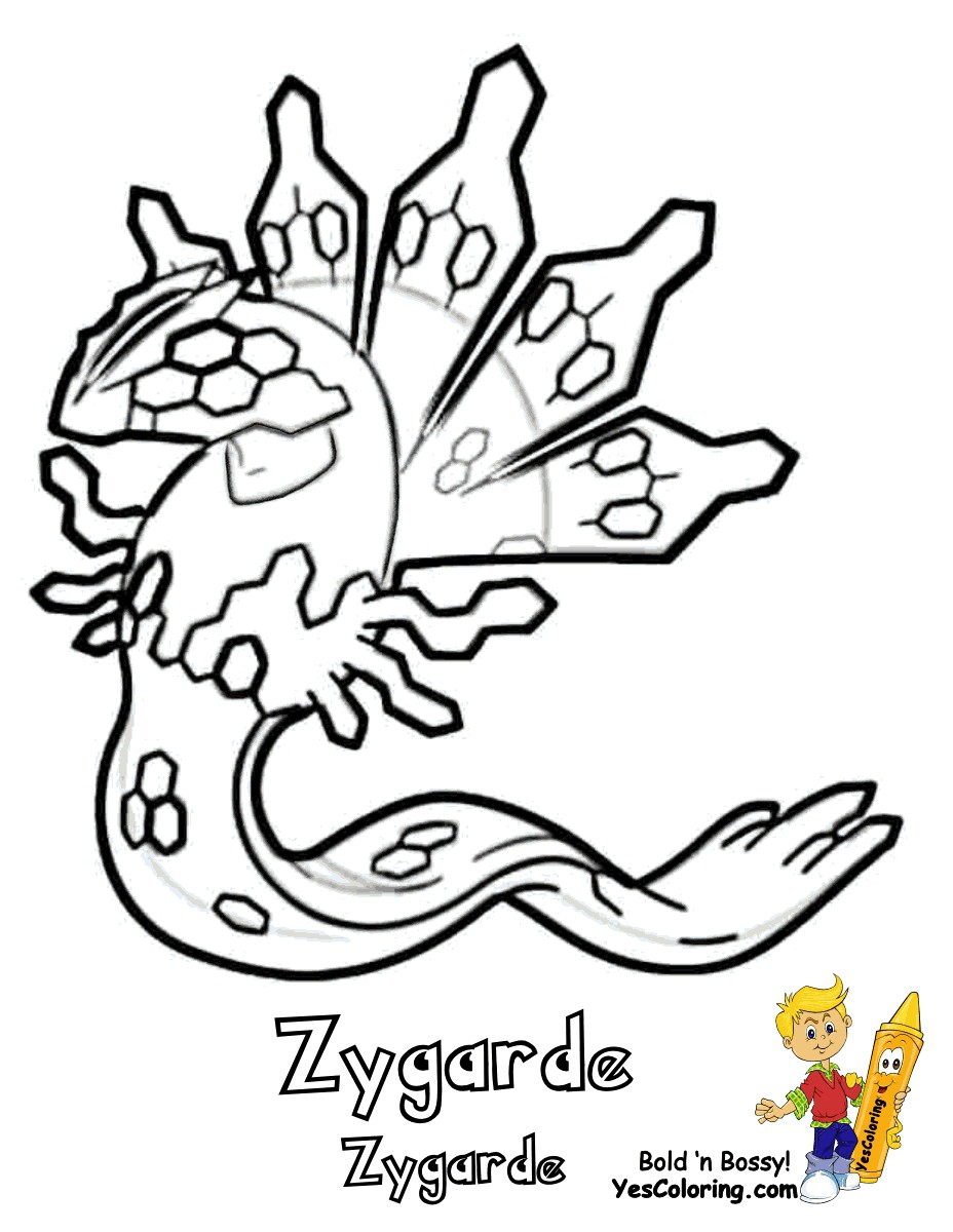 Pokemon Zygarde Coloring Pages | BubaKids.com