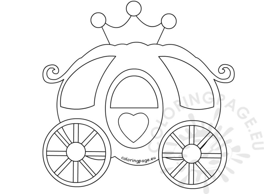 Princess Carriage Coloring Page - BubaKids.com