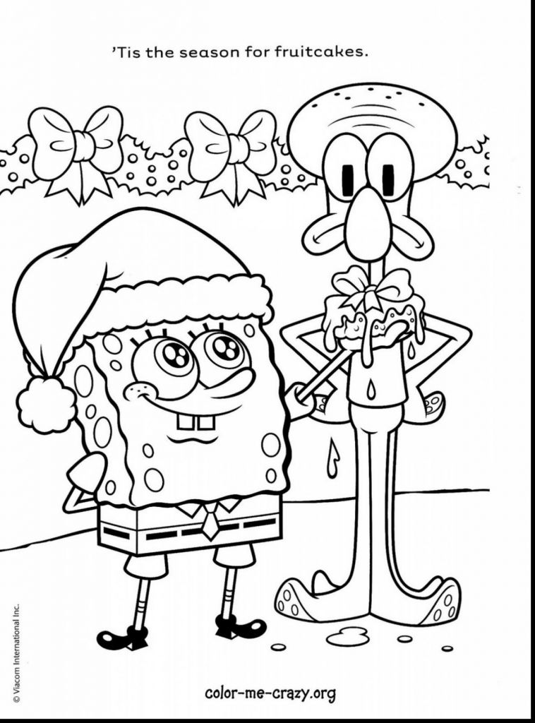 Spongebob Fall Coloring Pages | BubaKids.com