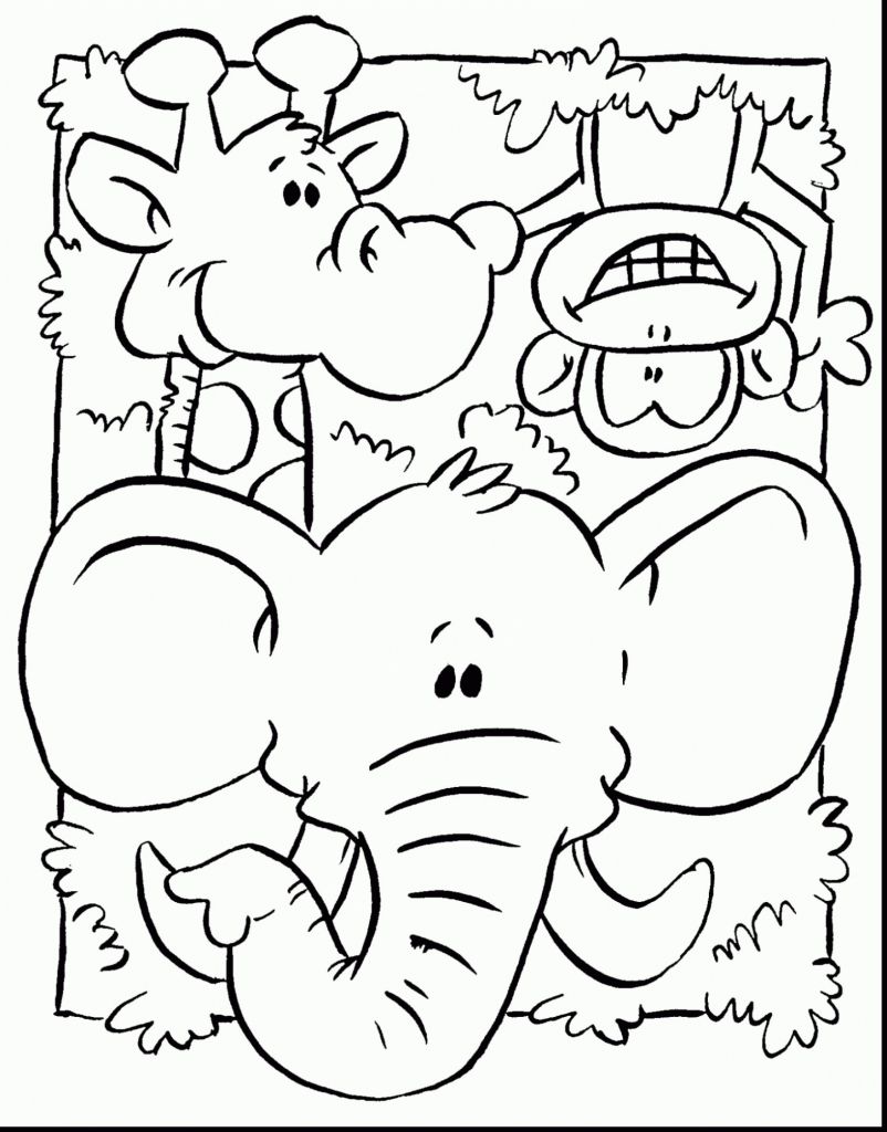 Zoo Animal Coloring Pages | BubaKids.com