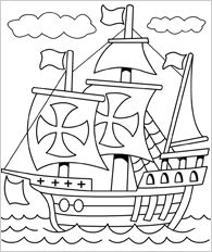 FREE Printable Mayflower Coloring Pages | BubaKids.com