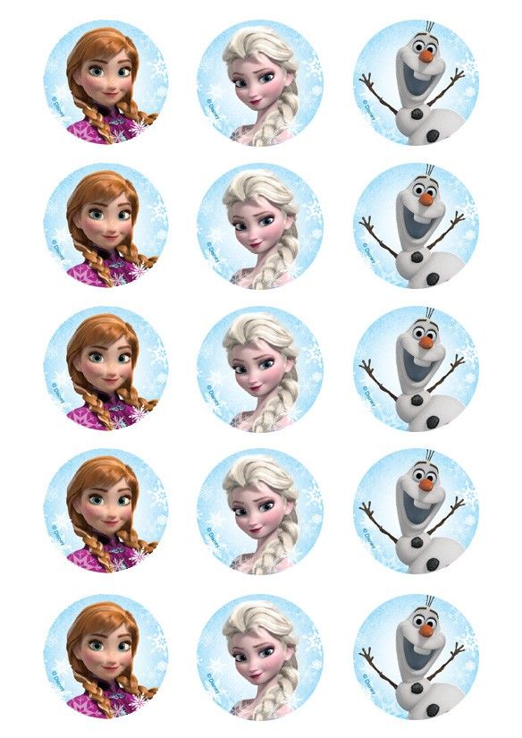 Frozen Cupcake » Cupcake Prints » Licensed » Pre-Designed Edible Cake ...