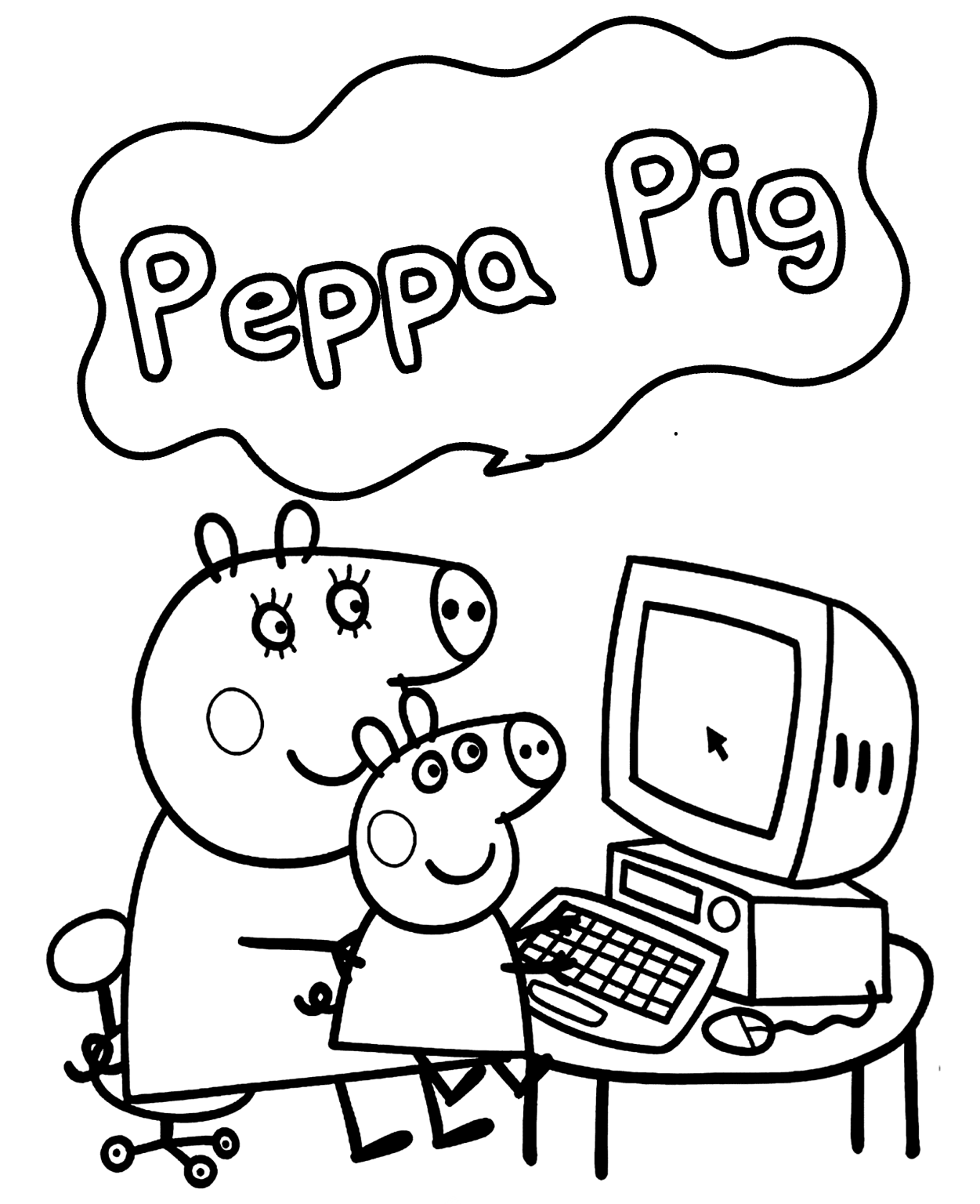 Peppa Pig Play The Computer | BubaKids.com