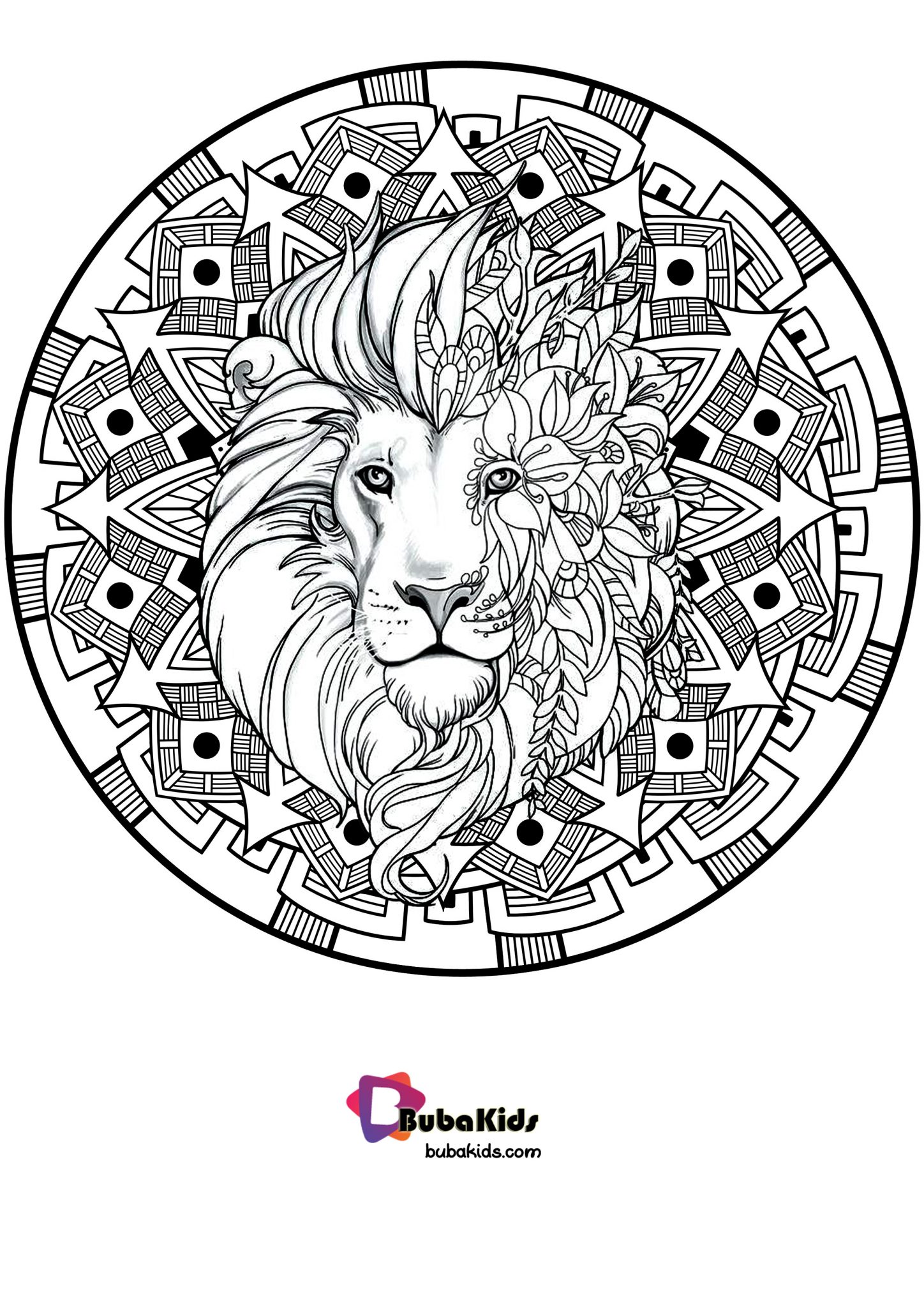 Lion King Mandala Coloring Page you can download and print for free ...