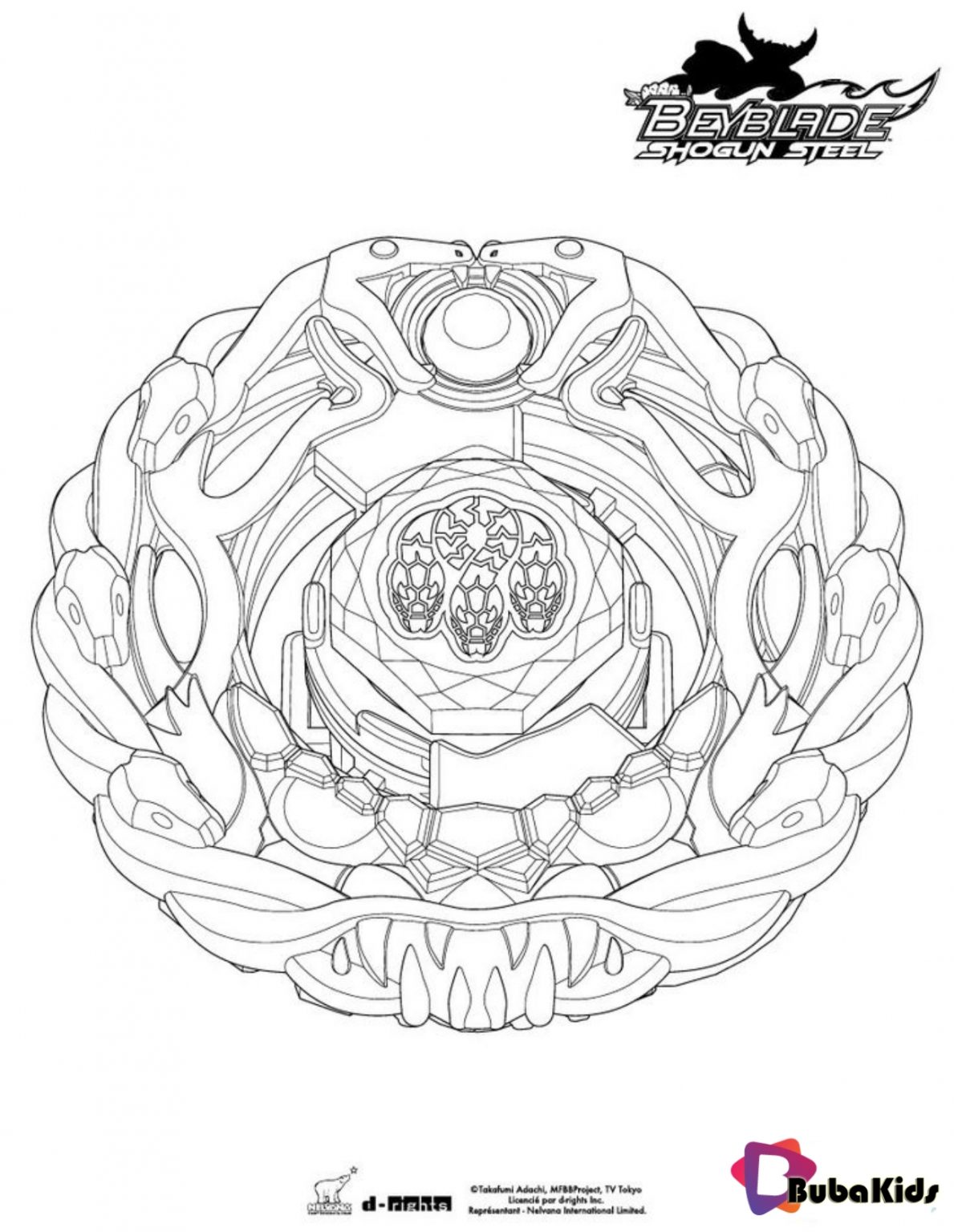 Orochi coloring page. More Beyblade printable coloring sheets on ...