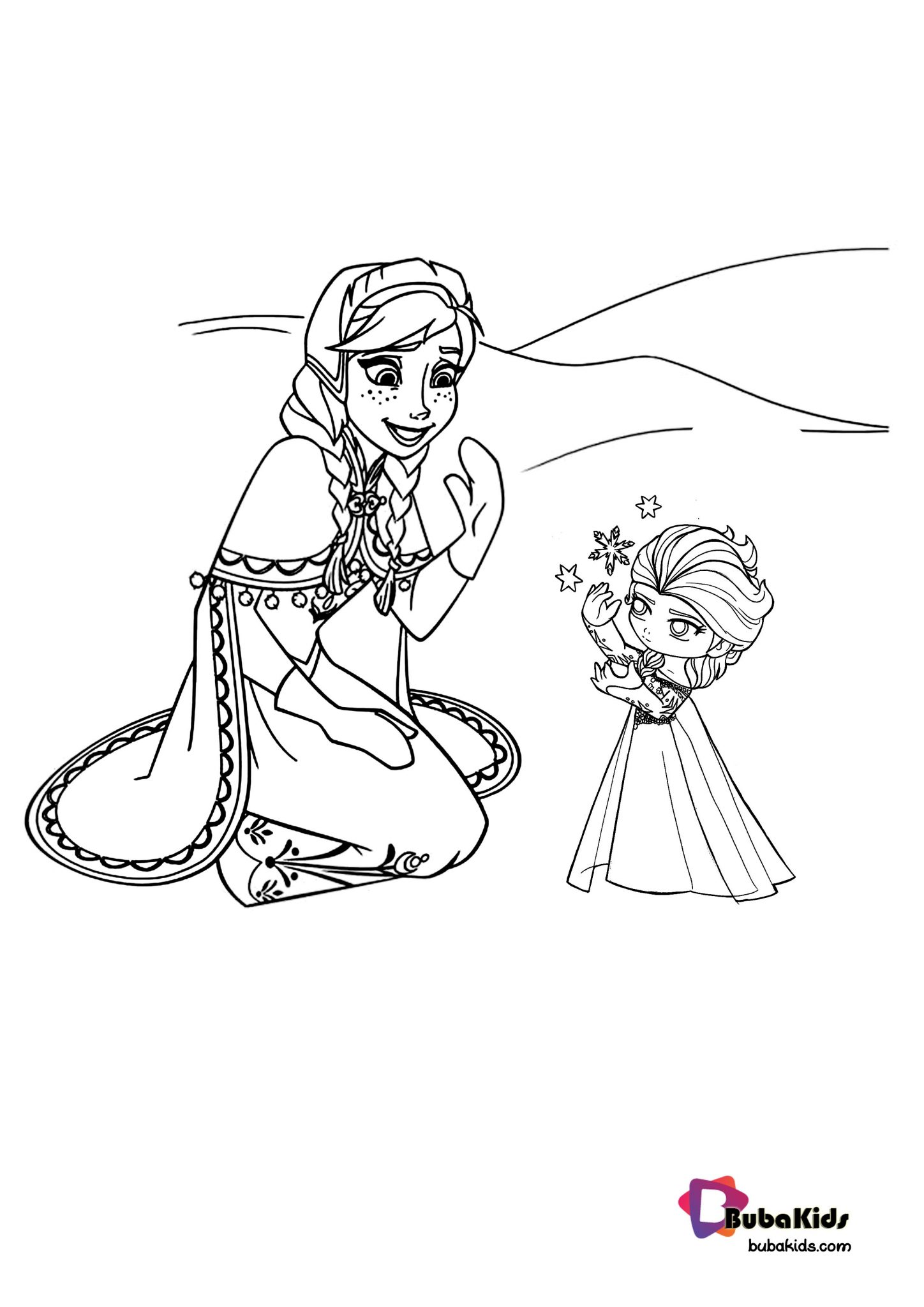 Disney Princess Anna Coloring Page | BubaKids.com