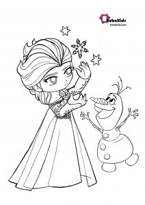 Little Princess Anna Coloring Page | BubaKids.com