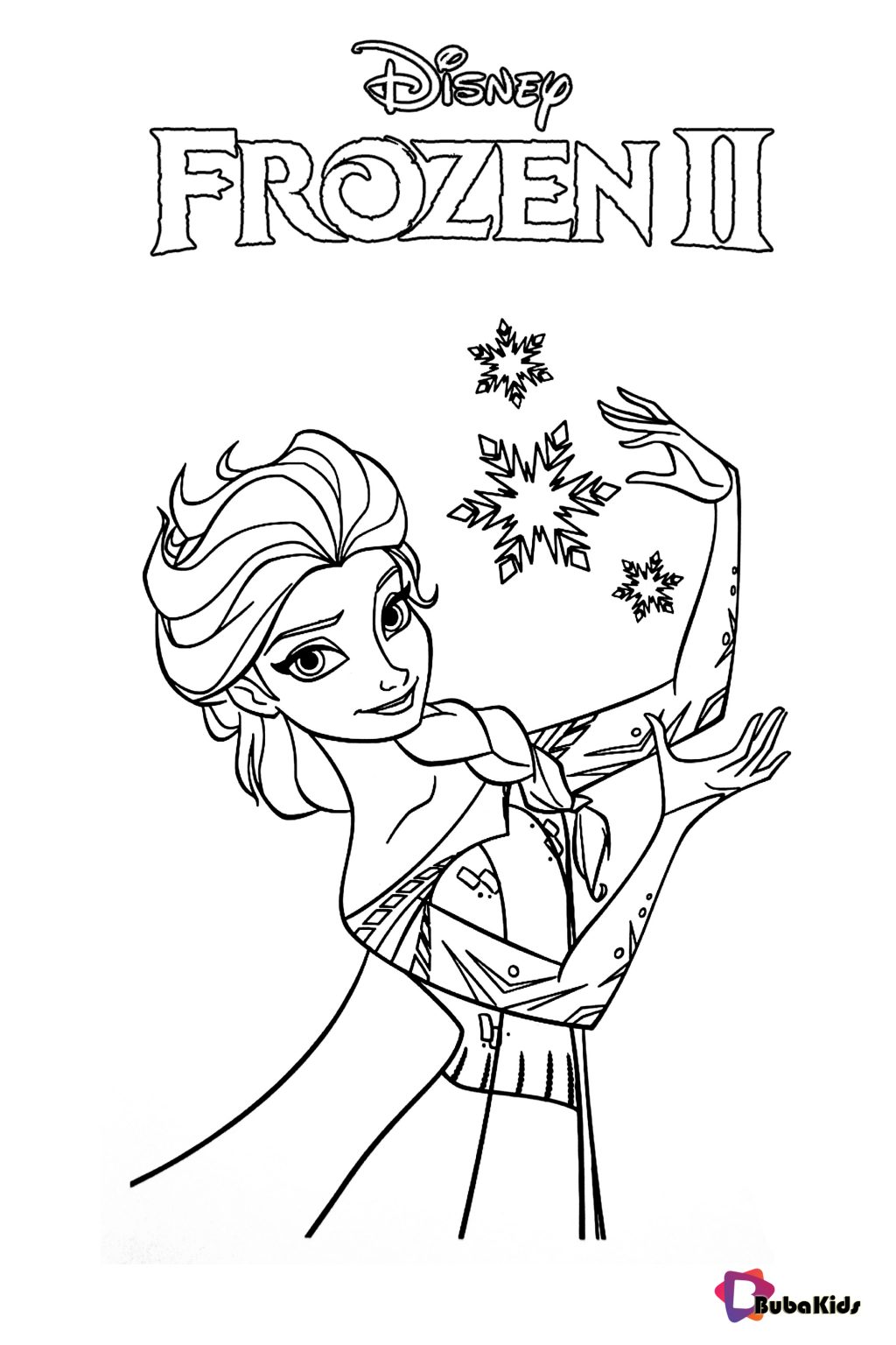 Free Printable coloring pages Frozen 2 | BubaKids.com