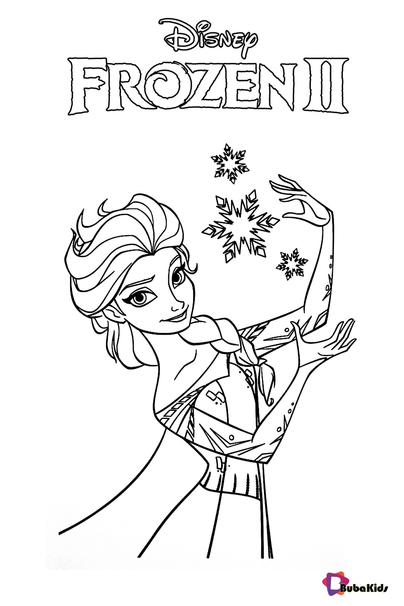 Free Printable coloring pages Frozen 2 | BubaKids.com