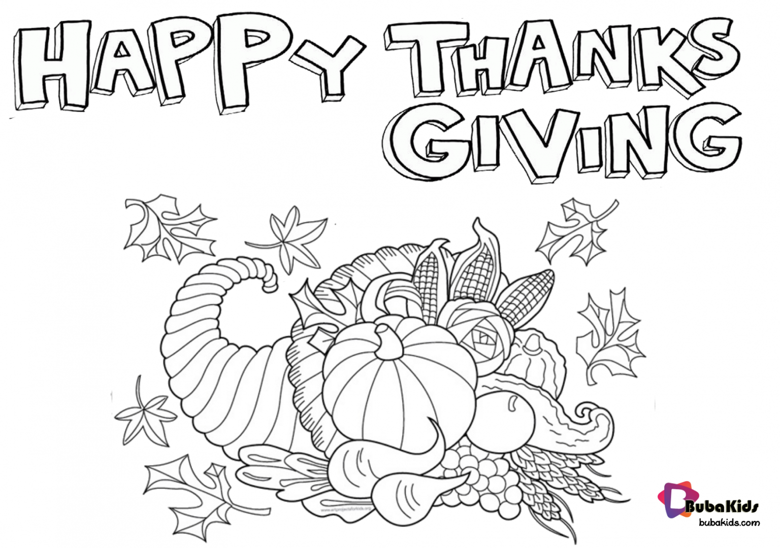 Happy Thanksgiving free and printable coloring page for kids ...