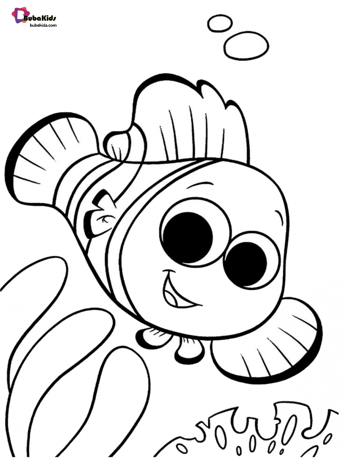 Finding Nemo printable coloring pages for kids | BubaKids.com
