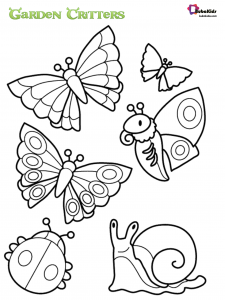 Garden critters coloring page animal coloring page | BubaKids.com