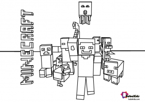 Free minecraft characters printable coloring page | BubaKids.com