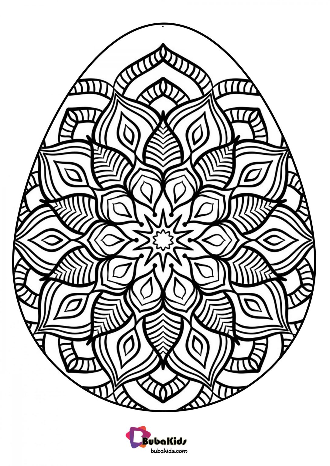 Pusheen printable easter coloring pages for kids | BubaKids.com