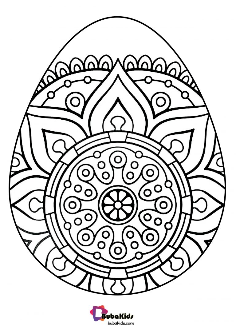 Easter Egg Party Coloring Page | BubaKids.com