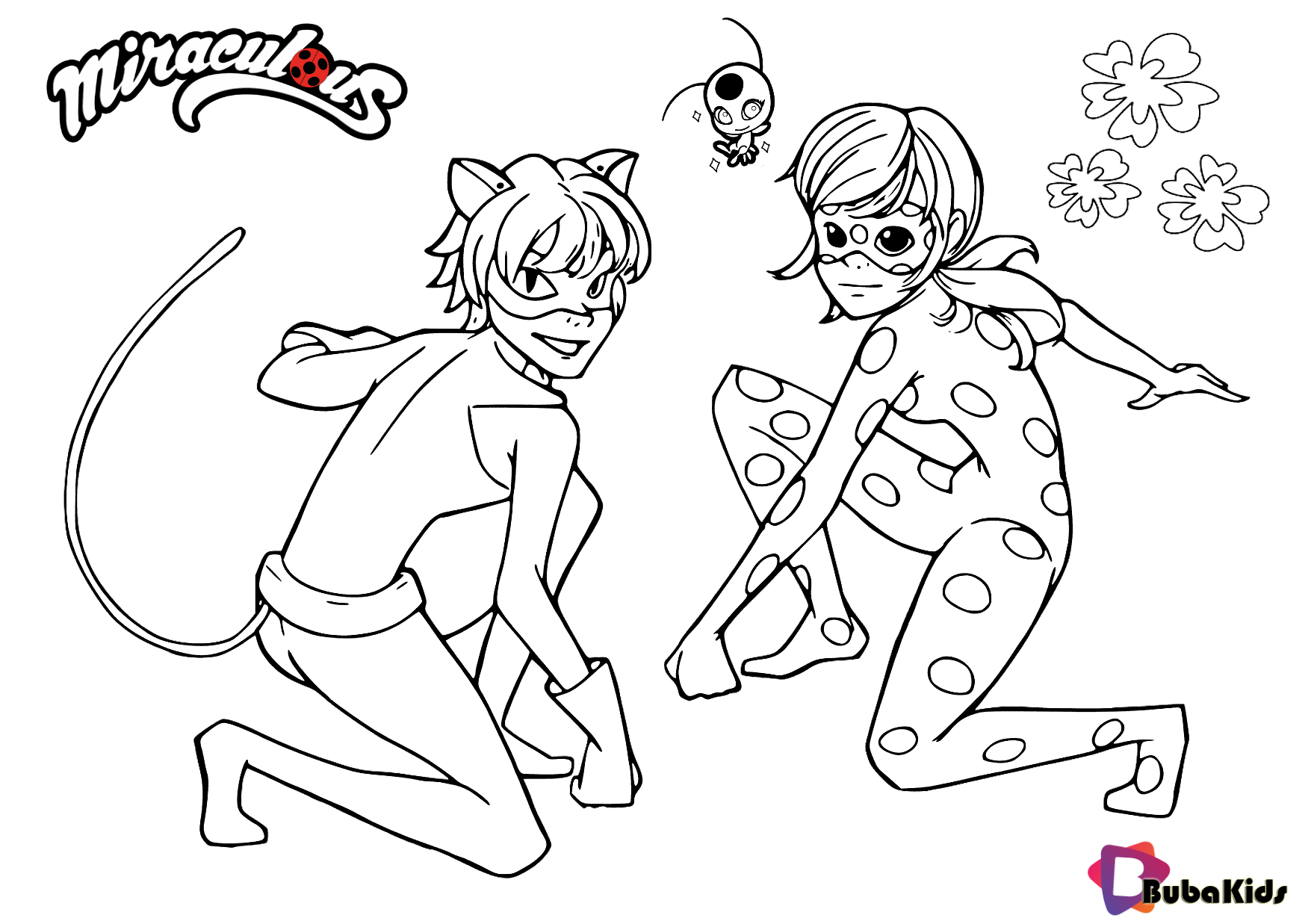 Free download to print Miraculous Ladybug and Cat Noir coloring pages ...