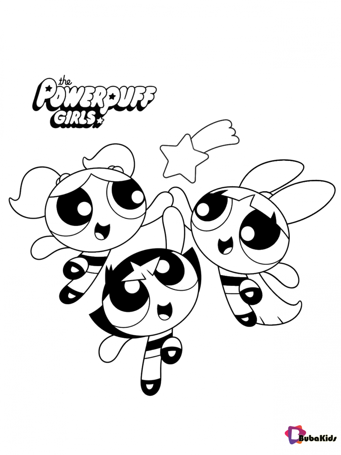 The Powerpuff Girls Blossom Bubbles Butercup free coloring page ...