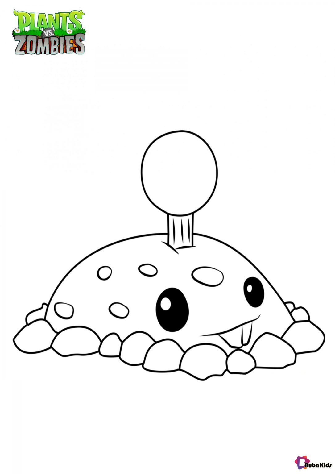 Plants vs zombies Potato Mine coloring page | BubaKids.com