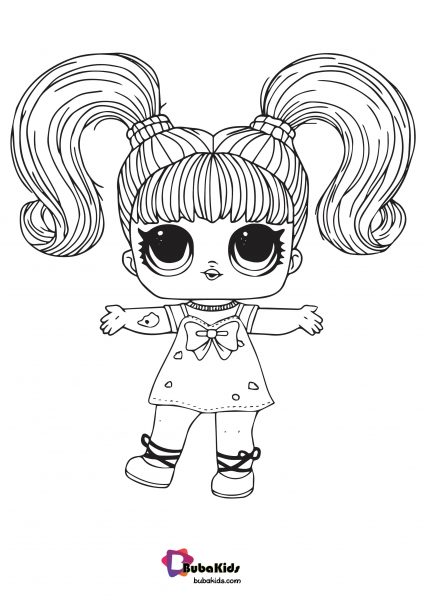 Cute LOL Princess Coloring Page HD Resolution | BubaKids.com