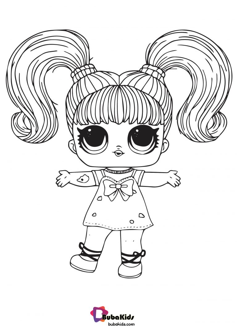 Cute LOL Princess Coloring Page HD Resolution | BubaKids.com